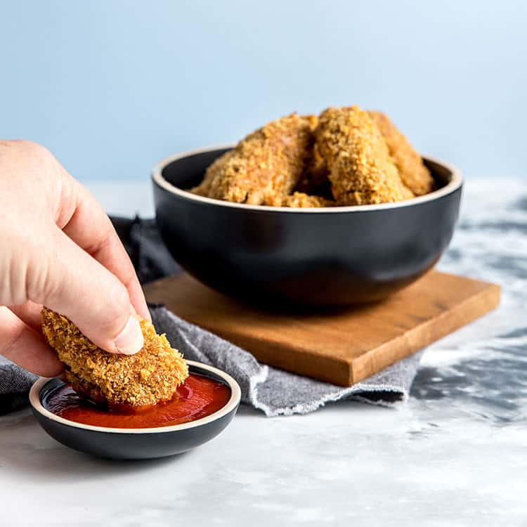 Jackfruit and chickpea vegan nuggets - Quite Good Food